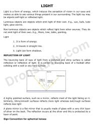 NOTES OF LIGHT CLASS 10 PDF Download