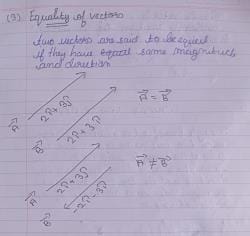 Equality of Vectors - Class 11 PDF Download
