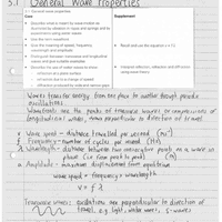 Handwritten Notes: Waves - Physics for GCSE/IGCSE - Year 11 PDF Download