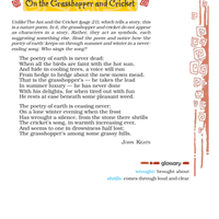 NCERT Textbook: Poem - On the Grasshopper and Cricket - English Class 8 ...
