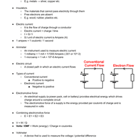 Electrical Quantities Chapter Notes - Physics for GCSE/IGCSE - Year 11 ...
