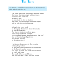 NCERT Textbook: The Trees - English Class 10 PDF Download