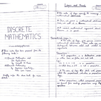 Discrete Mathematics - Class Notes (Handwritten), Engineering, Semester ...