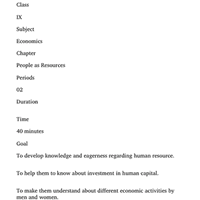 PPT: Chapter 2 - People as Resources, Class 9, Economics PDF Download