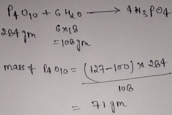 Similar of % labelling of oleum, amixture of H3PO4 and P4O10 is ...