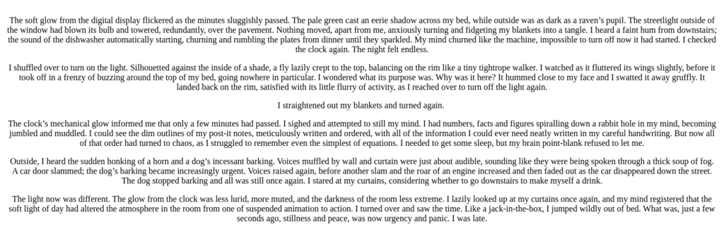 Demo Answer: Descriptive Writing - Year 11 PDF Download