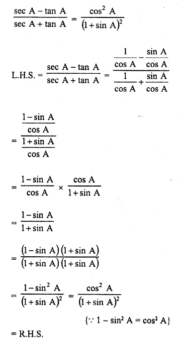 Trigonometric Identities-RD Sharma solutions - Class 9 PDF Download