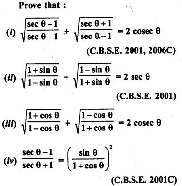 Trigonometric Identities-RD Sharma solutions - Class 9 PDF Download