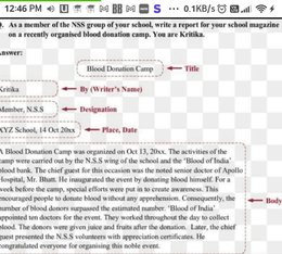 How To Write Report Writing EduRev Class 7 ion