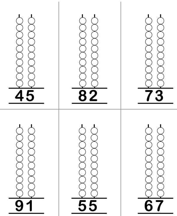 Worksheet: Counting - Abacus - Class 1 PDF Download