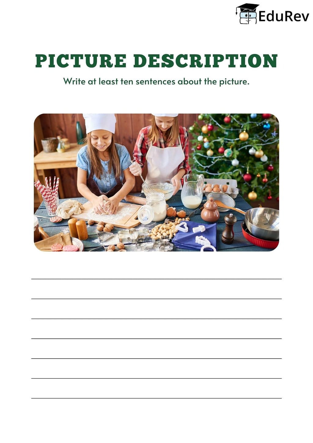 Practice Worksheet: Picture Description - 2 - Worksheets with Solutions ...