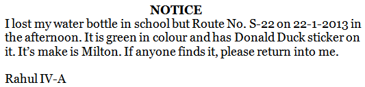 Worksheet Solutions: Notice Writing - 1 - Worksheets with Solutions for ...