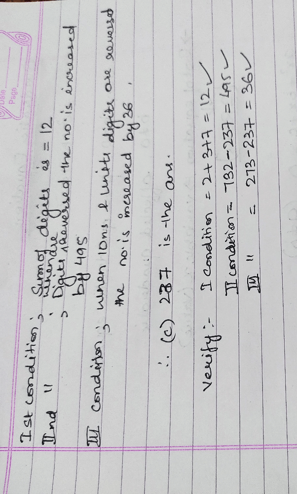 The sum of the digits in a three digit number is 12. If the digits are ...