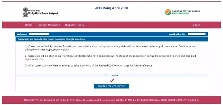 JEE Main Correction Window 2025 PDF Download