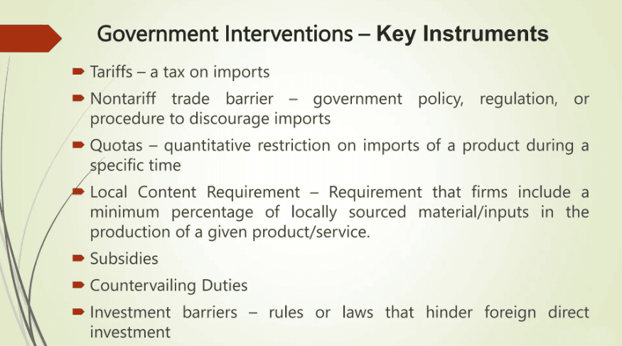 Government Intervention in International Trade - UGC NET Commerce ...