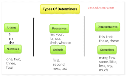 Rules for Determiners: Determiners - Notes | Study English Grammar ...