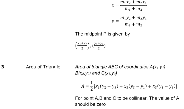 Important Formulas: Coordinate Geometry - Mathematics (Maths) Class 10 ...