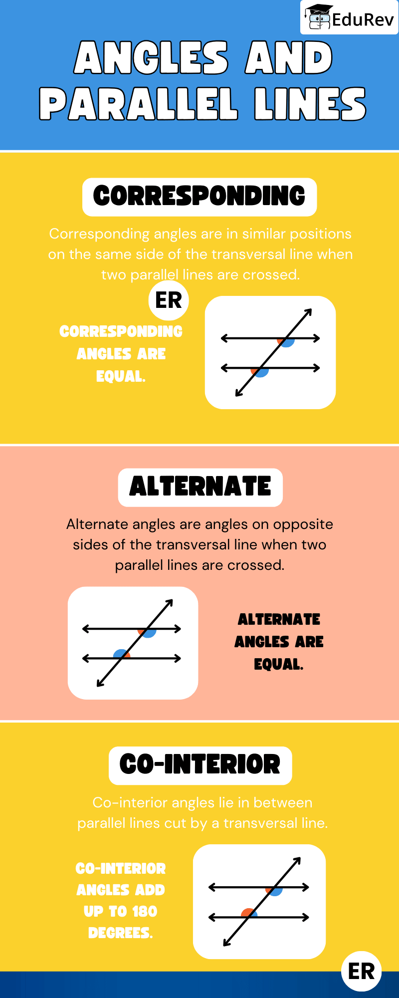 Infographics: Angles and parallel lines - Class 9 PDF Download