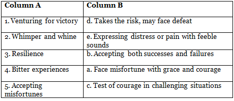 Courage! Courage! Courage! Class 7 Worksheet Buzzword