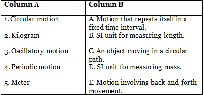 Motion and Measurement of Distances Class 6 Worksheet Science Chapter 7
