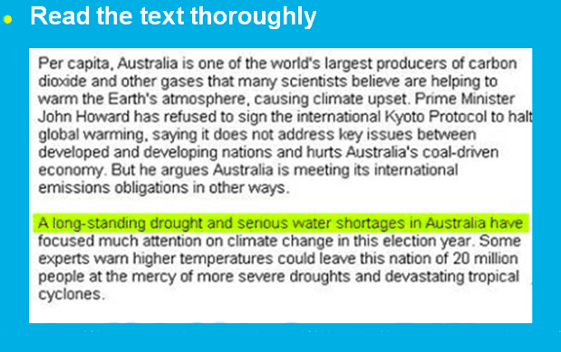 Multiple Choice Single Answer - Overview and Tips - Reading Section for ...