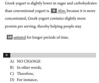 Transition Questions on SAT Writing: Tips and Examples - Reading and ...
