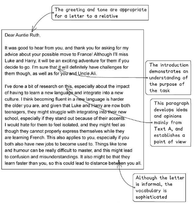 Question 1 DemoAnswer: Letter - English Language for GCSE/IGCSE - Year ...