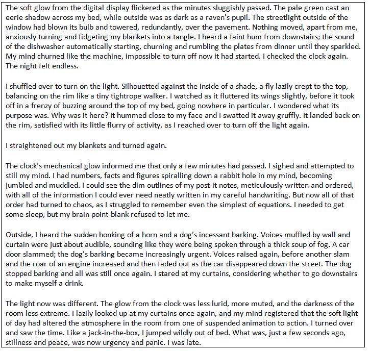 Demo Answer: Descriptive Writing - English Language for GCSE/IGCSE ...