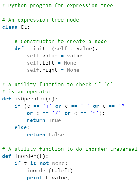 Expression Tree - Programming and Data Structures - Computer Science Engineering (CSE) PDF Download