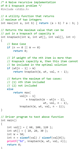 0-1 Knapsack Problem - Algorithms - Computer Science Engineering (CSE ...