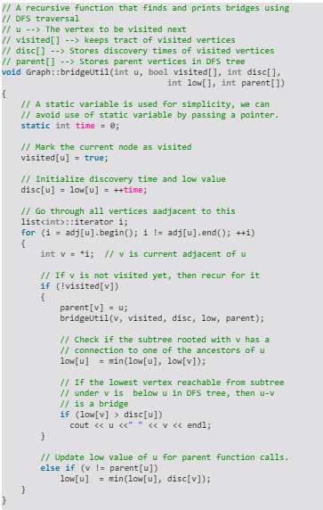 Bridges in a graph - Algorithms - Computer Science Engineering (CSE ...