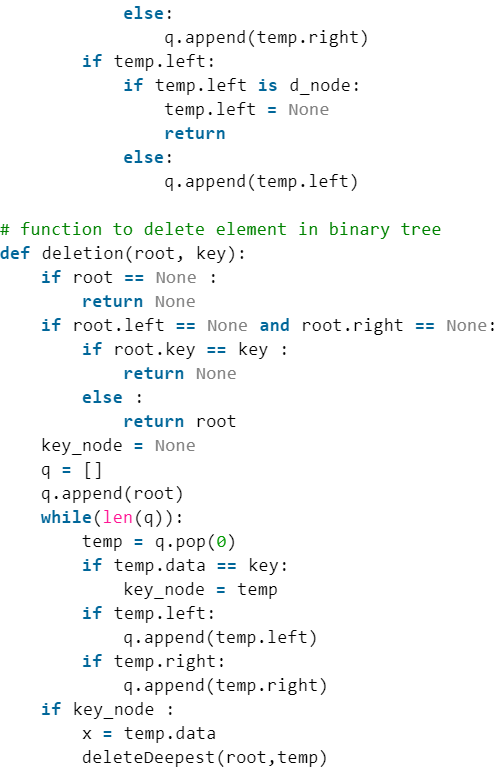 Insertion And Deletion In Binary Tree Programming And Data Structures Computer Science