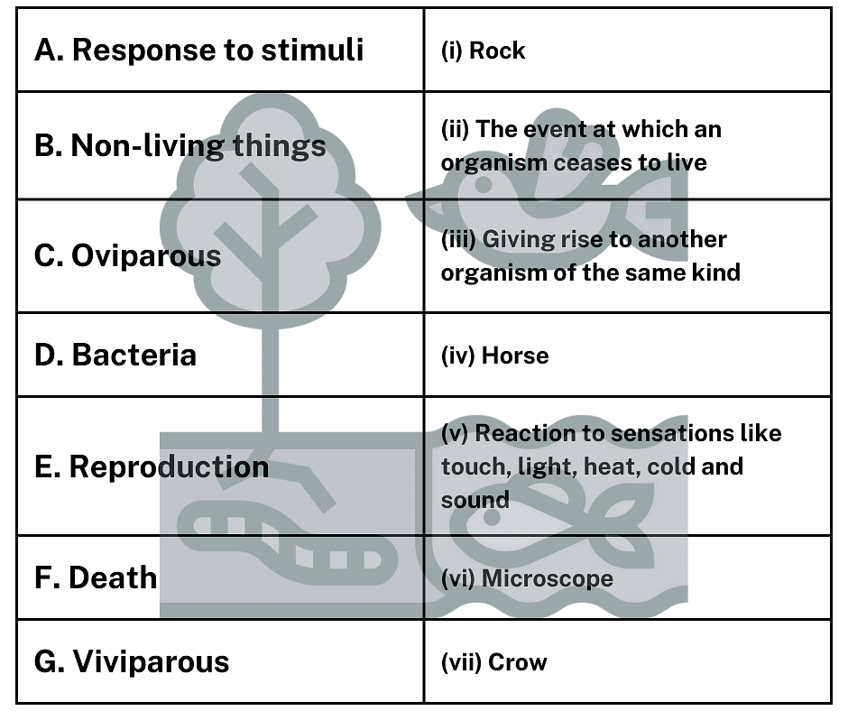 Class 5 Science - Living Things - CBSE Worksheets - 1