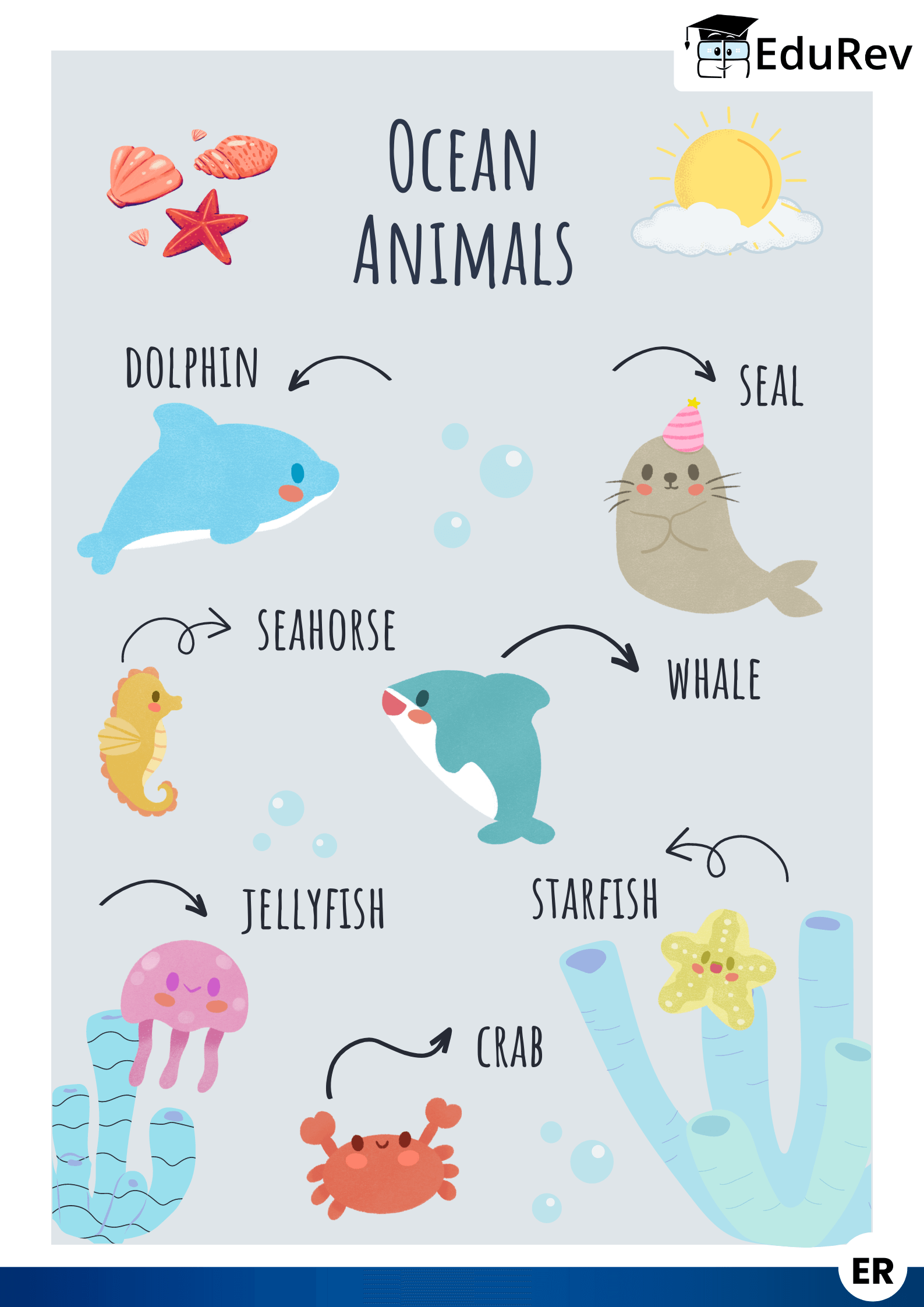 Let's Learn: Ocean Animals - English for LKG PDF Download
