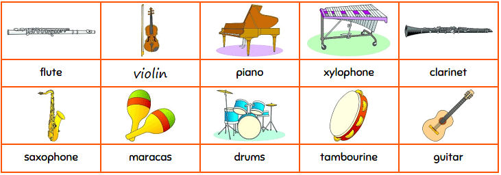Worksheet Solutions: Musical Instruments - 2 - EVS for LKG PDF Download