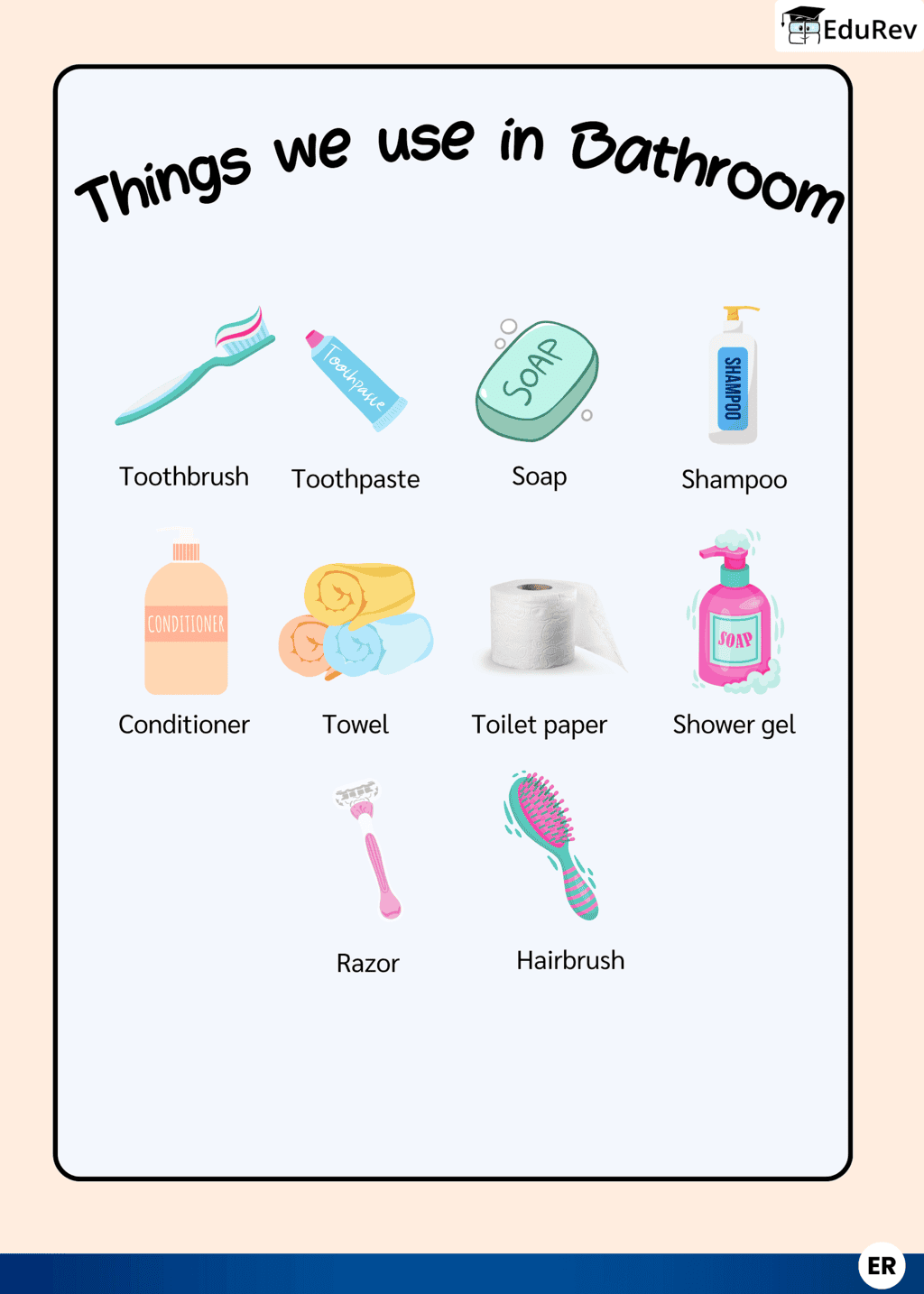Learn at a Glance: Things we use in the Bathroom - EVS for LKG PDF Download