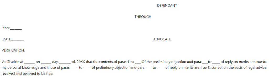 Written Statement Format - Civil Law for Judiciary Exams PDF Download