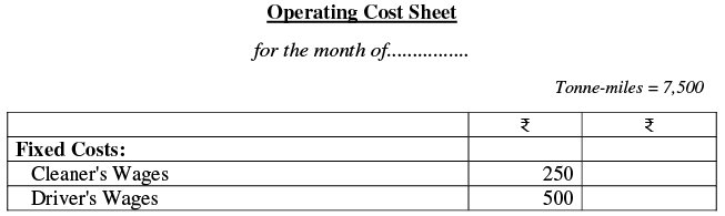 Service Costing (Transport) - Cost Accounting - B Com PDF Download