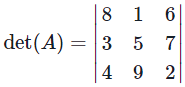 Formula Sheet and Example - Matrices and Determinants - Business ...