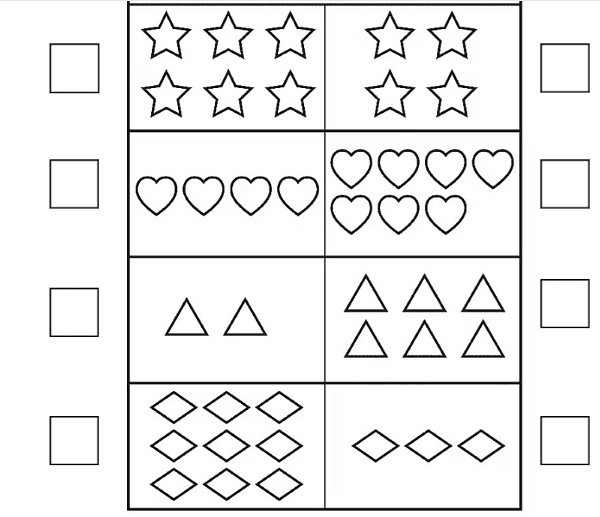 Worksheet: Compare in a Mixed Group - Maths for LKG PDF Download