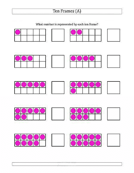 Worksheet: Count on Ten Frames (up to 10) - Maths for LKG PDF Download