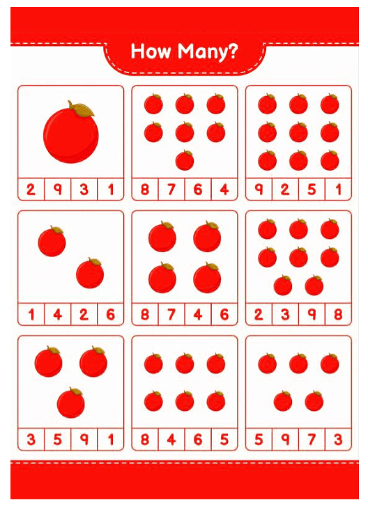 Worksheet Solutions: Learn to Count and Write (up to 10) - LKG PDF Download