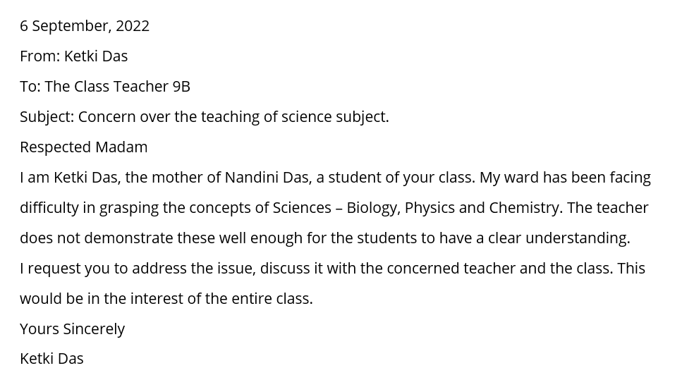 Overview for Email Writing With Example - English Class 8 PDF Download