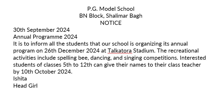 Overview - How to Write Notice - English Grammar Advanced - Class 10 ...