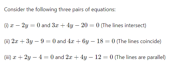 Pair of Linear Equations in two Variables Class 10 Notes Maths Chapter ...