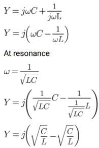 The impedance of an ideal parallel LC circuit at resonance isa ...