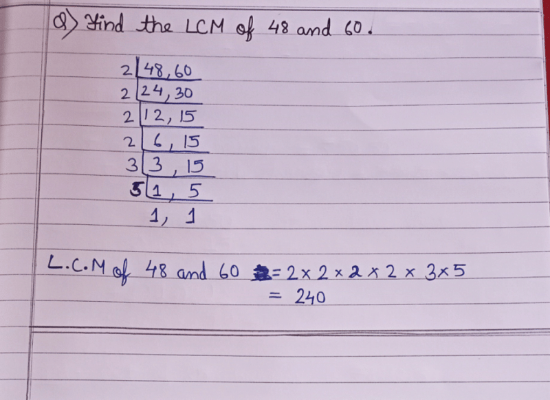 find the LCM of 48 and 60 Related: RD Sharma Solutions - Ex-1.1 Knowing ...