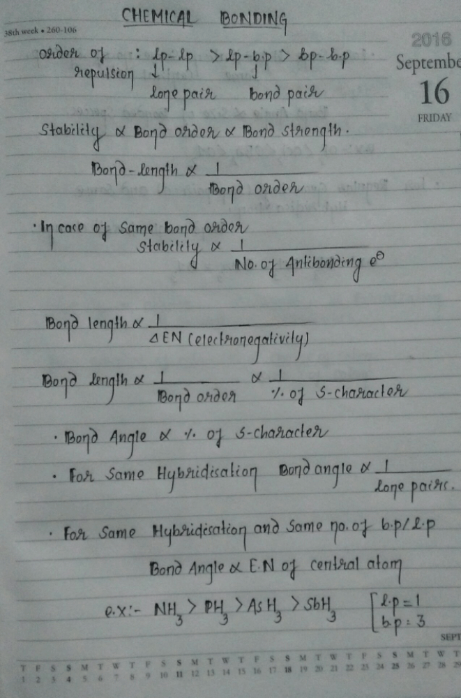 Special Notes On Chemical Bonding :) - NEET PDF Download