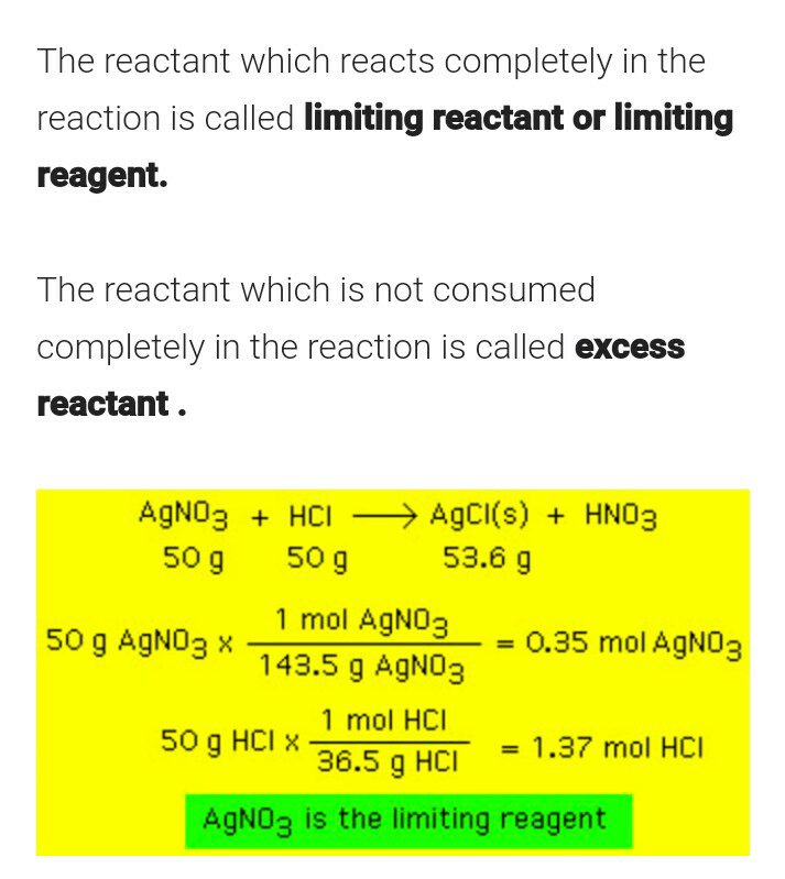 How to Determine Limiting Reagent - NEET PDF Download