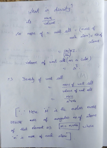 In the frmula to calculate the density of a unit cell what is z ?a ...